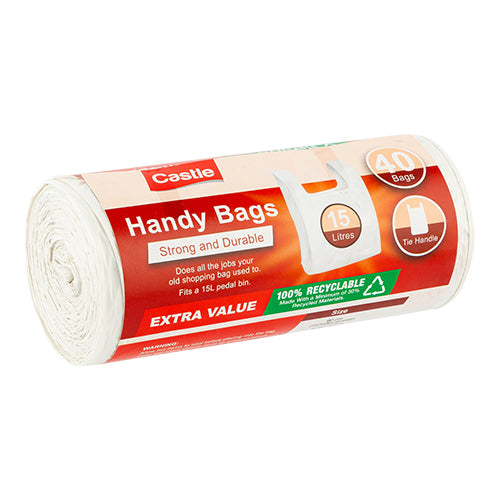 Castle Handy Bags 15 Litres 40 Pack - FabFinds