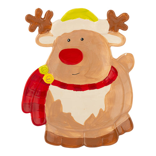 Dolomite Reindeer Character Ceramic Christmas Festive Plate 9.4 x 7 ...
