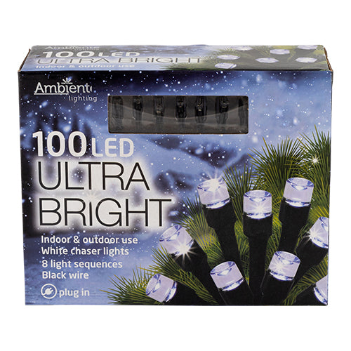 Ambiente Lighting 100 Ultra Bright LED Chaser Lights Assorted Colours ...