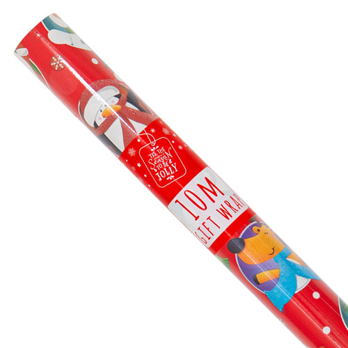 Kids Festive Characters Christmas Wrapping Paper 10m Assorted Designs ...