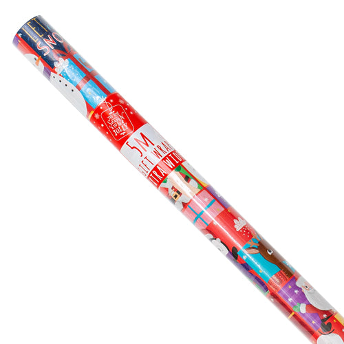 Christmas Characters Wrapping Paper Assorted Designs 5M - FabFinds