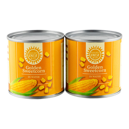 Nature's Crest Co Golden Sweetcorn 2 x 180g - FabFinds