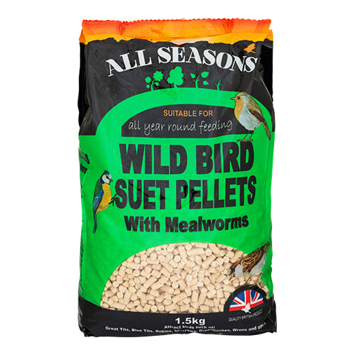 All Seasons Wild Bird Suet Pellets With Mealworms 1.5kg - FabFinds