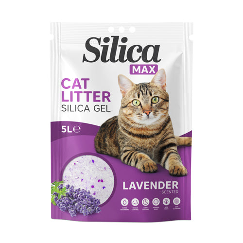 Silica Gel Non-Clumping Cat Litter Lavender Scented 5 Litres Assorted ...