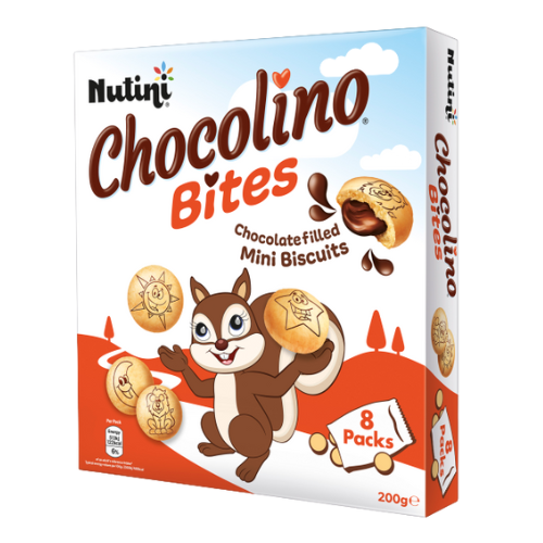 Nutini Chocolino Bites Mini Chocolate Biscuits 200g Snack Pack Assorte ...