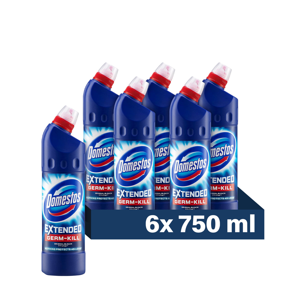 Domestos Extended Germ Kill Original Bleach 750ml Assorted Pack Size ...