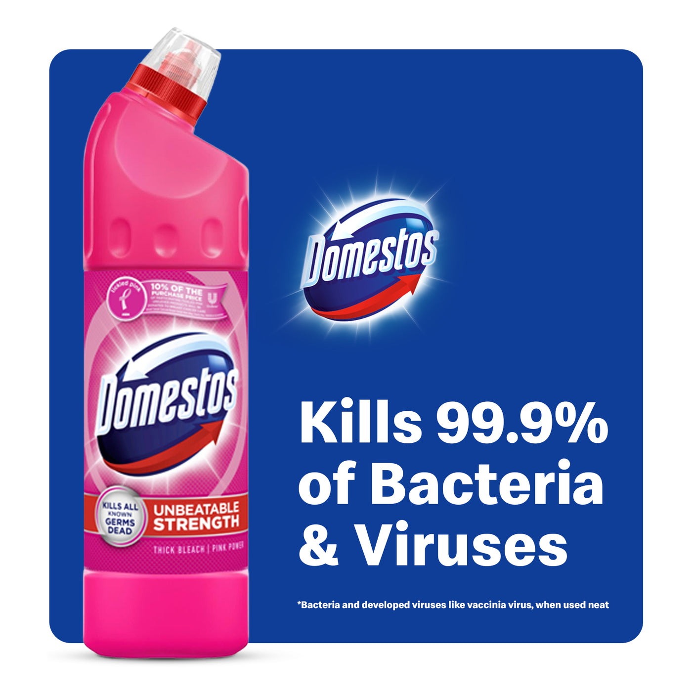 Domestos Extended Germ Kill Pink Power Bleach 750ml - FabFinds