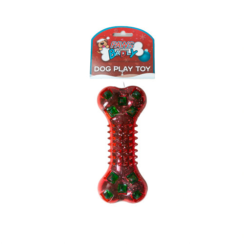Paws Behavin' Badly Rubber Spikey Bone Dog Toy Assorted Colours — FabFinds
