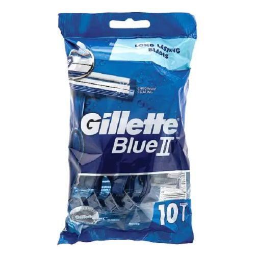 Gillette Blue II Disposable 10pc Razors - FabFinds
