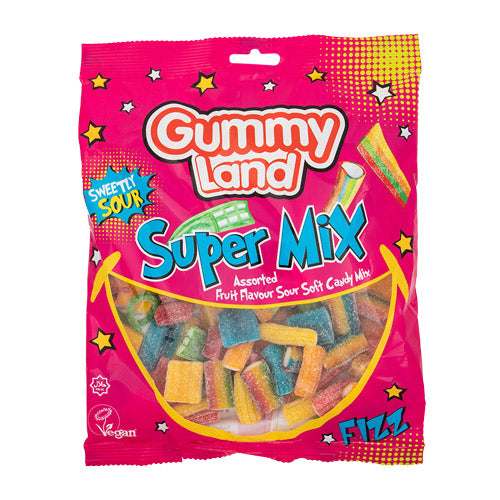 Gummy Land Super Mix Fruit Flavour Sour Soft Candy Mix 500g - FabFinds