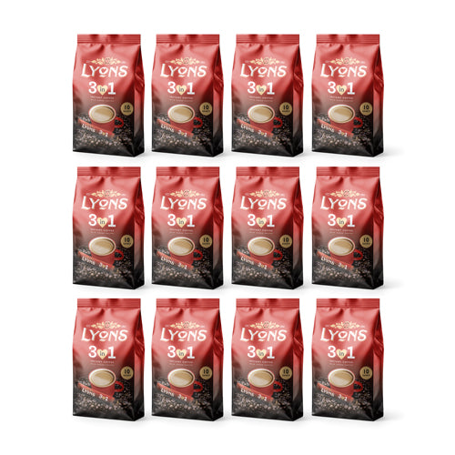 Lyons 3 in 1 Instant Coffee 10 Sachets 18g - 12 Pack — FabFinds