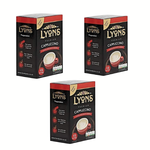 Lyons Premium Instant Cappuccino 12 Sachets 3 Pack — FabFinds