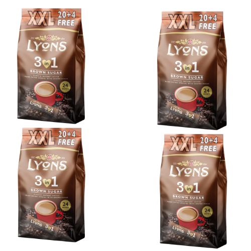 Lyons 3 in 1 Brown Sugar Instant Coffee 4 Pack (24 x 4) — FabFinds