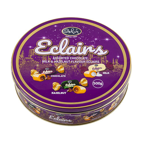 Oshon Eclairs Assorted Chocolate Milk & Hazelnut Flavour Eclairs 500g ...