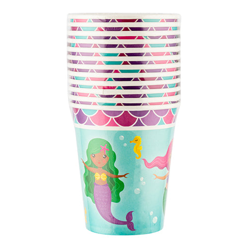 Buy Mermaid Disposable Paper Cups Pack Of 12 Online - FabFinds