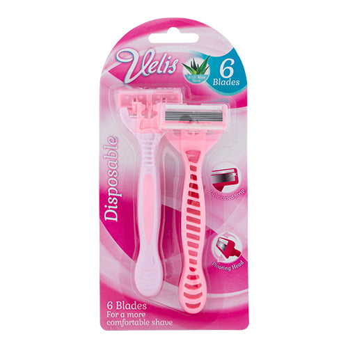 Ladies Pink Disposable Razors With Aloe Vera 2 Pk | FabFinds