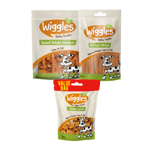 Wiggles Tasty Treats 3 Piece Dog Snacks Bundle | FabFinds