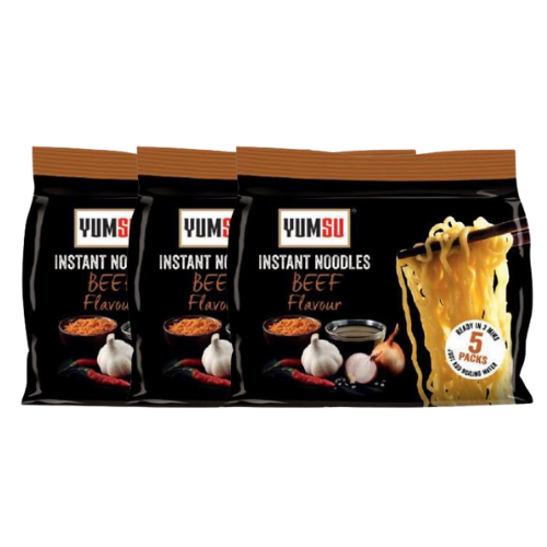 Yumsu Instant Noodles Beef Flavour 5 x 70g - FabFinds
