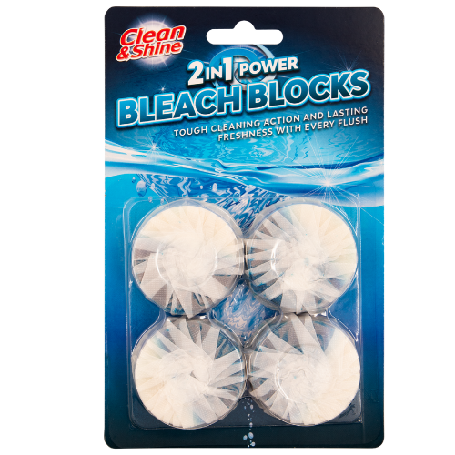 Clean & Shine 2 In 1 Power Bleach Blocks 4 Pack - FabFinds