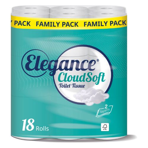 Elegance Cloud Soft 2 Ply Toilet Roll 18 Pack - FabFinds