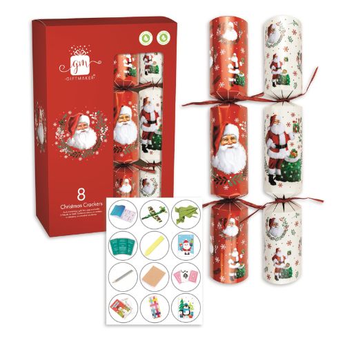 Giftmaker Santa Christmas Crackers 8 Pack - FabFinds