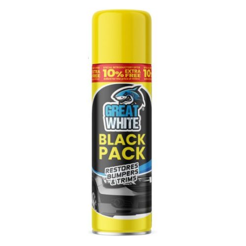 Great White Black Pack Bumper & Trim Restorer Spray 440ml - FabFinds