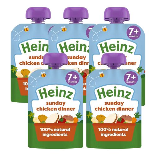 Heinz Sunday Chicken Dinner Pouch 7+months 5x130g - FabFinds