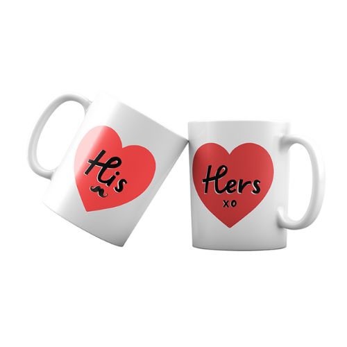 Valentine's Day Mug His & Her Mugs 375ml - FabFinds