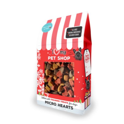 I Love My Pet Shop Micro Hearts Dog Treats 175g - FabFinds