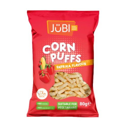 Jubi Corn Puffs Paprika Flavour 80g - FabFinds