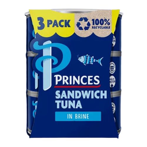 Princes Sandwich Tuna In Brine 3 x 140g - FabFinds