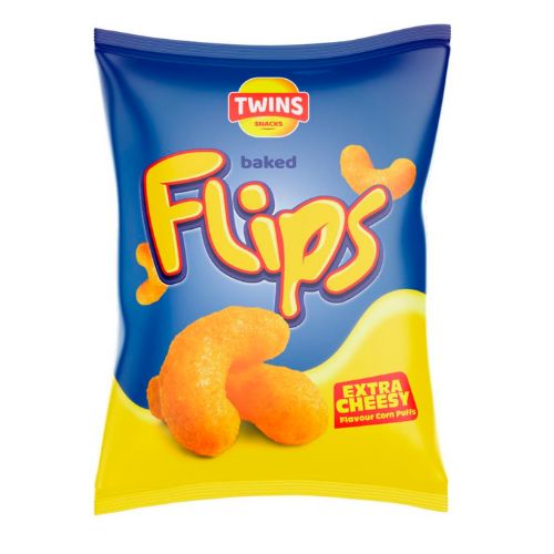 Twins Snacks Baked Flips Corn Puffs 70g - FabFinds