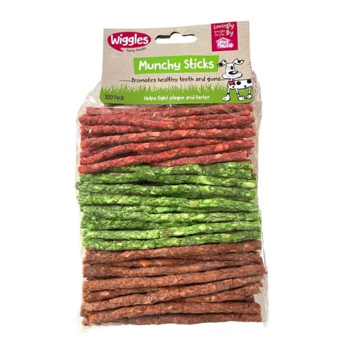 Wiggles Munchy Sticks Dog Treats 400g - FabFinds