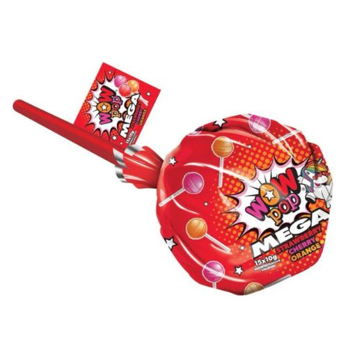 Wow Pop Mega Lollipops 15 x 10g L 35cm 150g - FabFinds