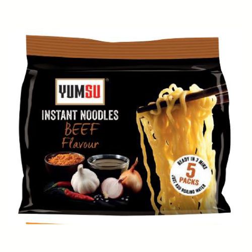 Yumsu Instant Noodles Beef Flavour 5 x 70g - FabFinds