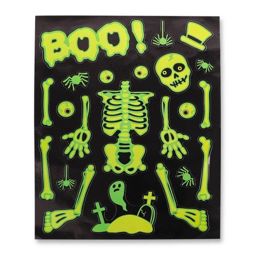 Halloween Glow In The Dark Window Stickers Assorted Designs - FabFinds