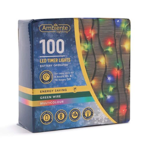 100 Battery Timer Ultra Bright LED Fairy Lights | FabFinds