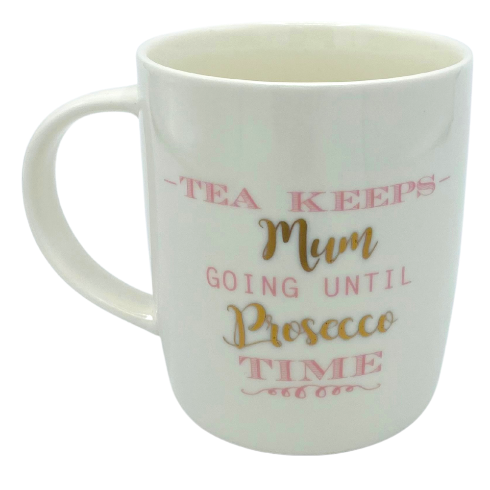 Buy White and Pink Prosecco Mum Mug - FabFinds