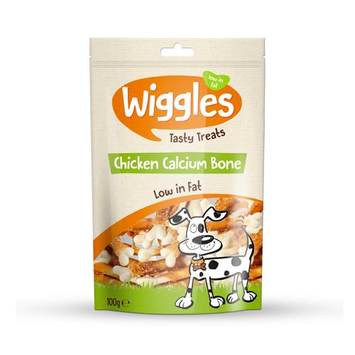 Wiggles Chicken Calcium Bone Dog Treats 100g — FabFinds
