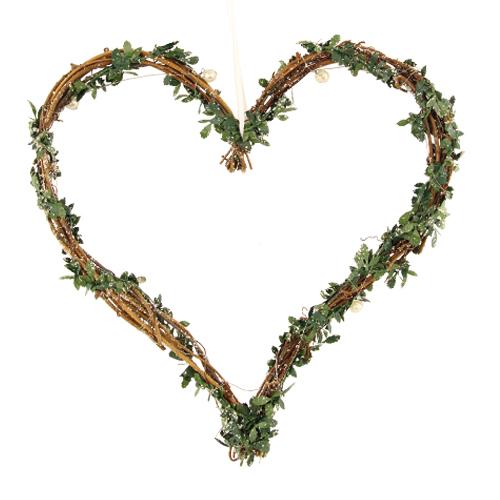 Buy Mistletoe Heart Shaped Christmas Wreath- FabFinds