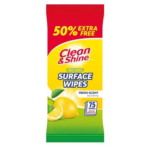 Buy Clean & Shine Fresh Lemon Surface Wipes 75 Wipes — FabFinds