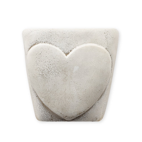 White Wash Heart Plant Pot Set of 3 Assorted Sizes - FabFinds