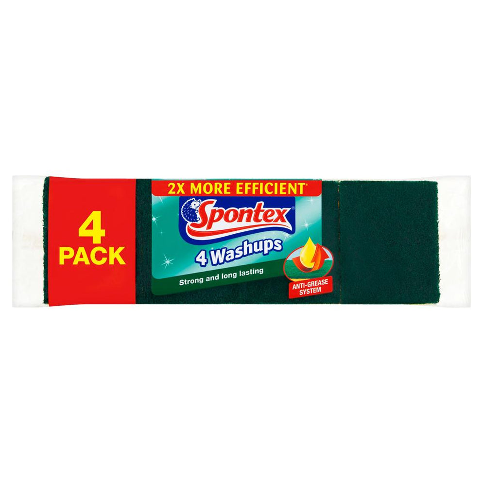Spontex Washing Up Sponge Scourers 4 Pack | FabFinds
