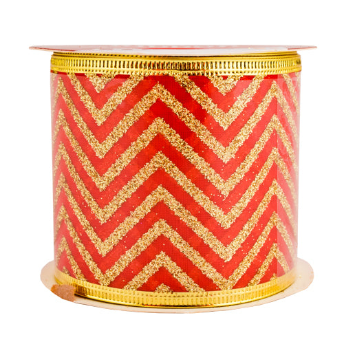 Red Luxury Christmas Ribbon Assorted Styles 2m - FabFinds