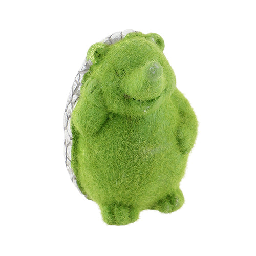 Mini Flock & Stone Hedgehog Garden Ornament - FabFinds