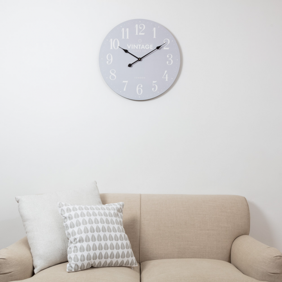 Croxton Grey Vintage Wall Clock — FabFinds