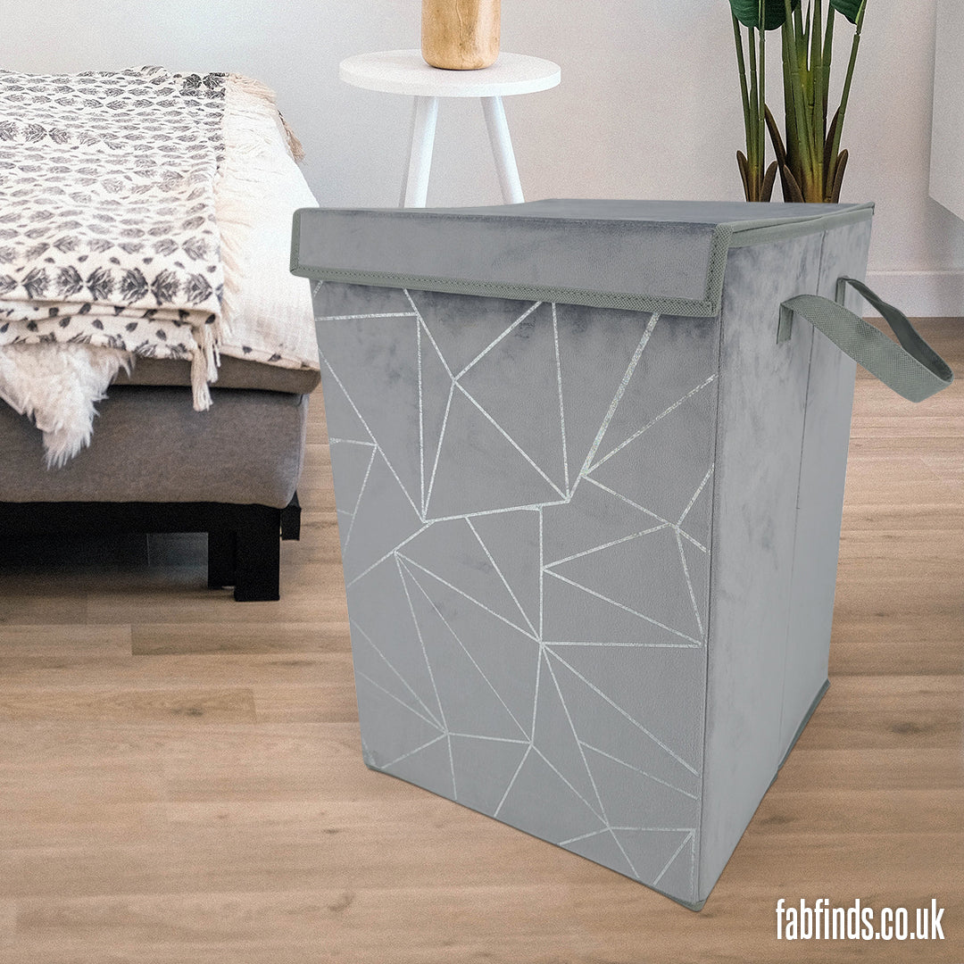 Buy Home Collection Velvet Laundry Box Assorted Colours- FabFinds