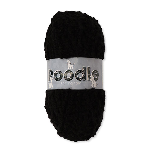 Black Poodle Knitting Yarn 200g | FabFinds