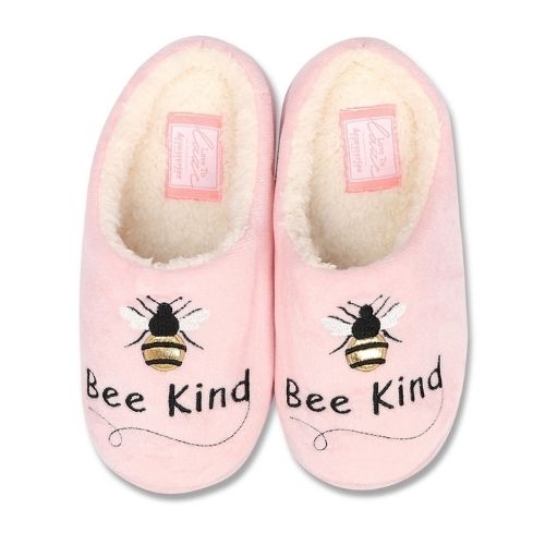 Love to Laze Ladies Pink Bee Kind Slippers | Ladies Slippers | FabFinds