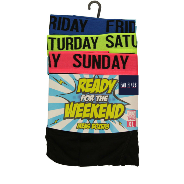 Weekend Ready Novelty Boxers 3pk — FabFinds
